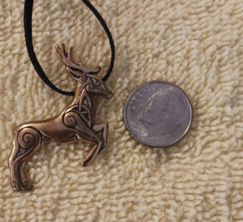 Bronze Viking Pagan Celtic Knot Deer Stag Pendant Charm Made In Germany ...