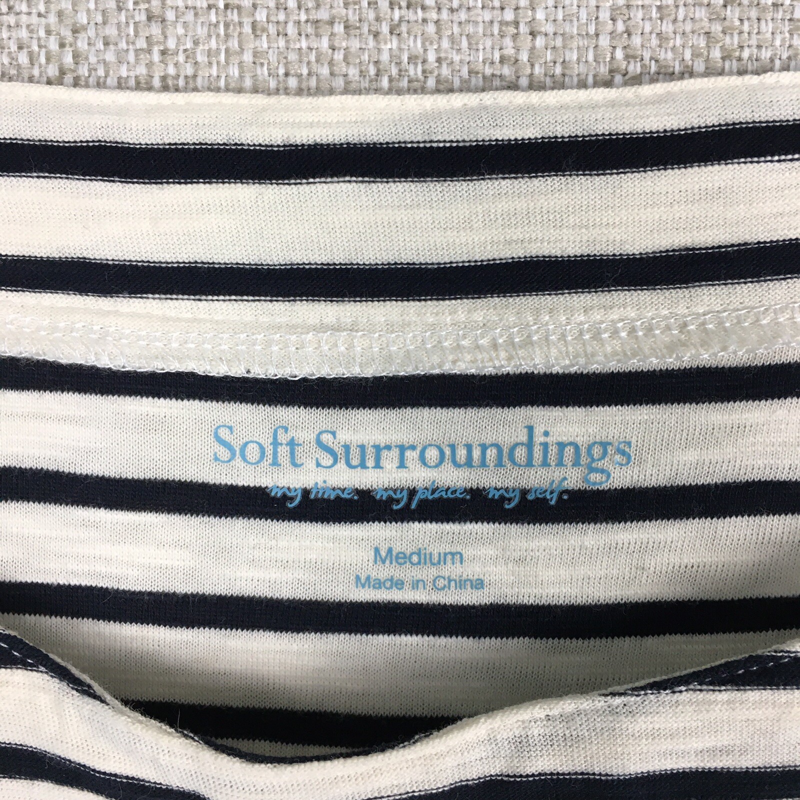 SOFT SURROUNDINGS Left Bank Dress Eyelet Hem Women's Size M Medium ...