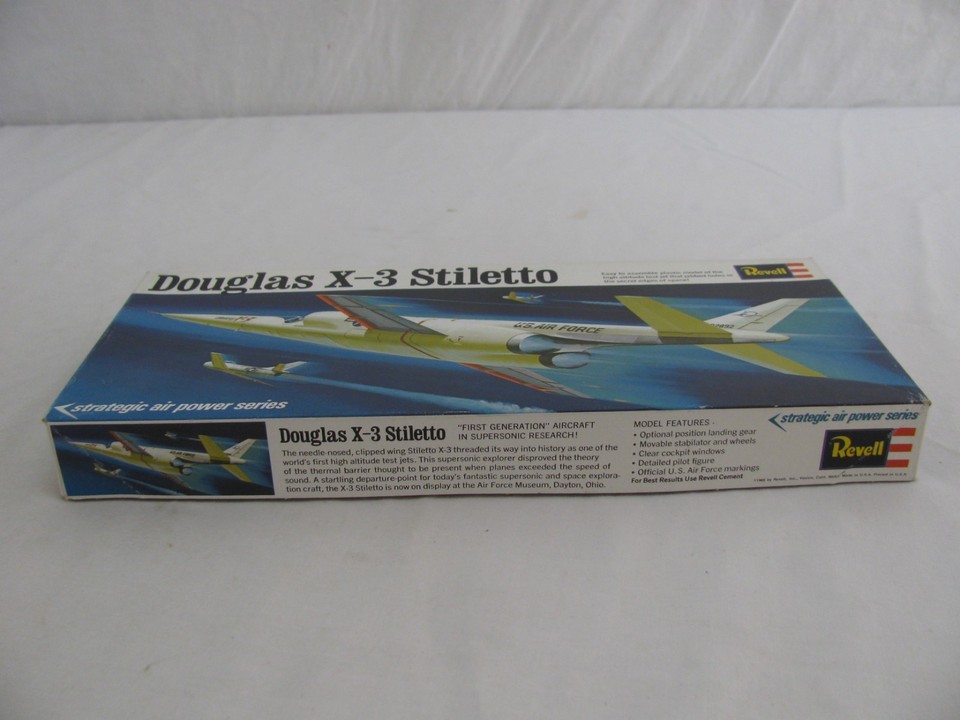 Vintage 1969 Revell 1/65 Douglas X3 Stiletto Model Airplane Kit #H-135 ...