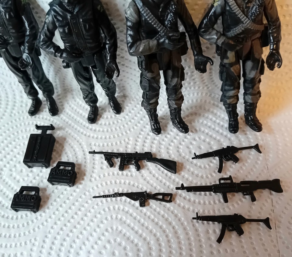 Vintage Action Man Action Force Figures SAS Four figures And Plastic ...