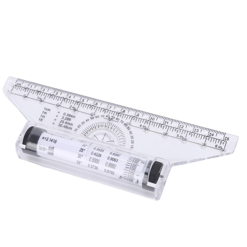Parallel Line Drawing Ruler Built In Protractor Rolling Ruler Plastic ...