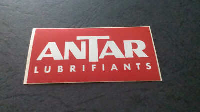 7,7 cm x 4 cm PETIT STICKER AUFKLEBER LUBRIFIANTS ANTAR OIL NO BIDON ...