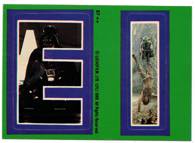 1980 Topps Empire Strikes Back S. 3 Sticker # 87 E & I Darth & Yoda (ex ...