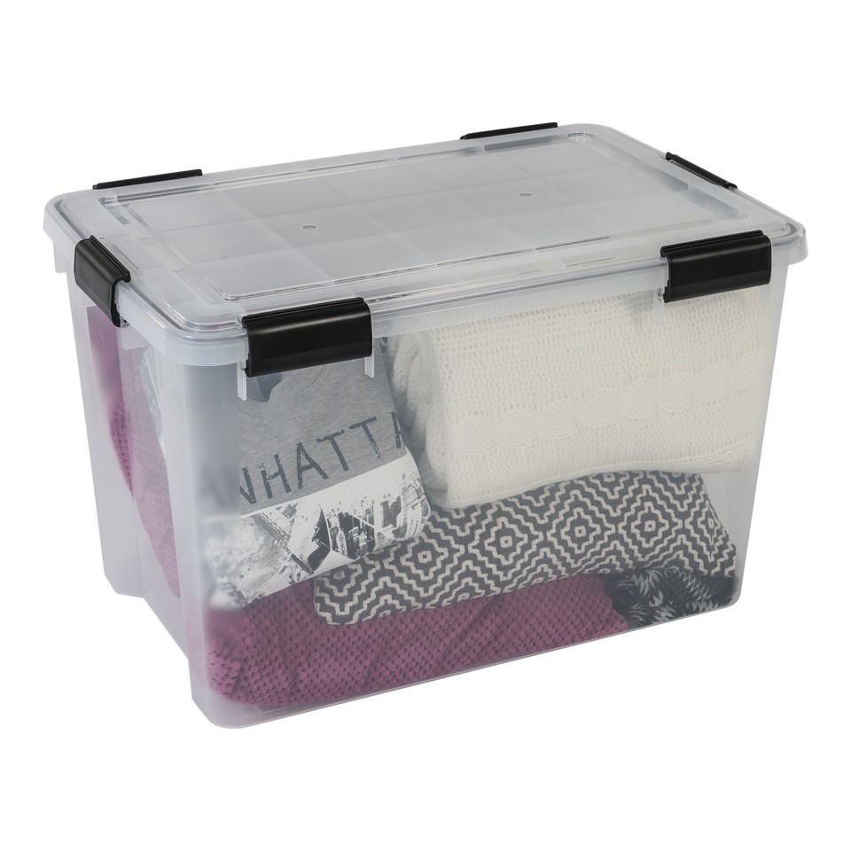 Weathertight Airtight 70 Litre Plastic Damp Area Dry Storage Boxes ...