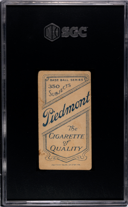 1909 T206 BILLY MALONEY NNO FAIR PIEDMONT 350 SGC 1.5 BASEBALL ...