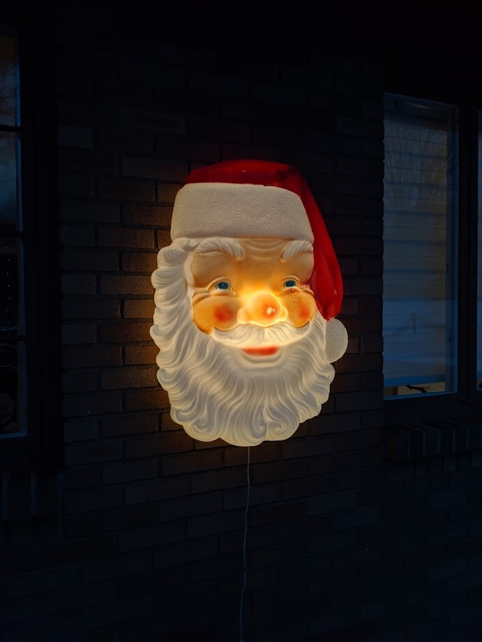 Empire Blow Mold Giant Santa Face Christmas Outdoor With Box 36 ...