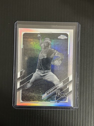 2021 Topps Chrome Negative Refractor #129 Tyler Glasnow - Tampa Bay ...