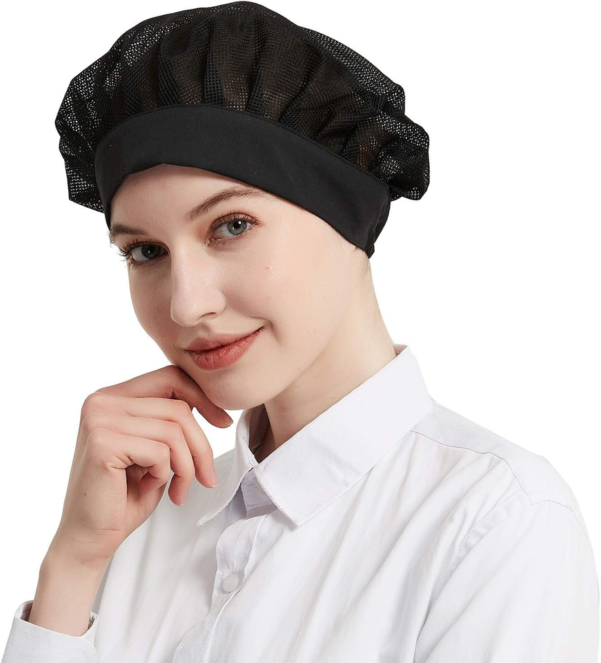 6 Pack Adjustable Chef Cap Mesh Cooking Hats Food Service Hair Nets ...
