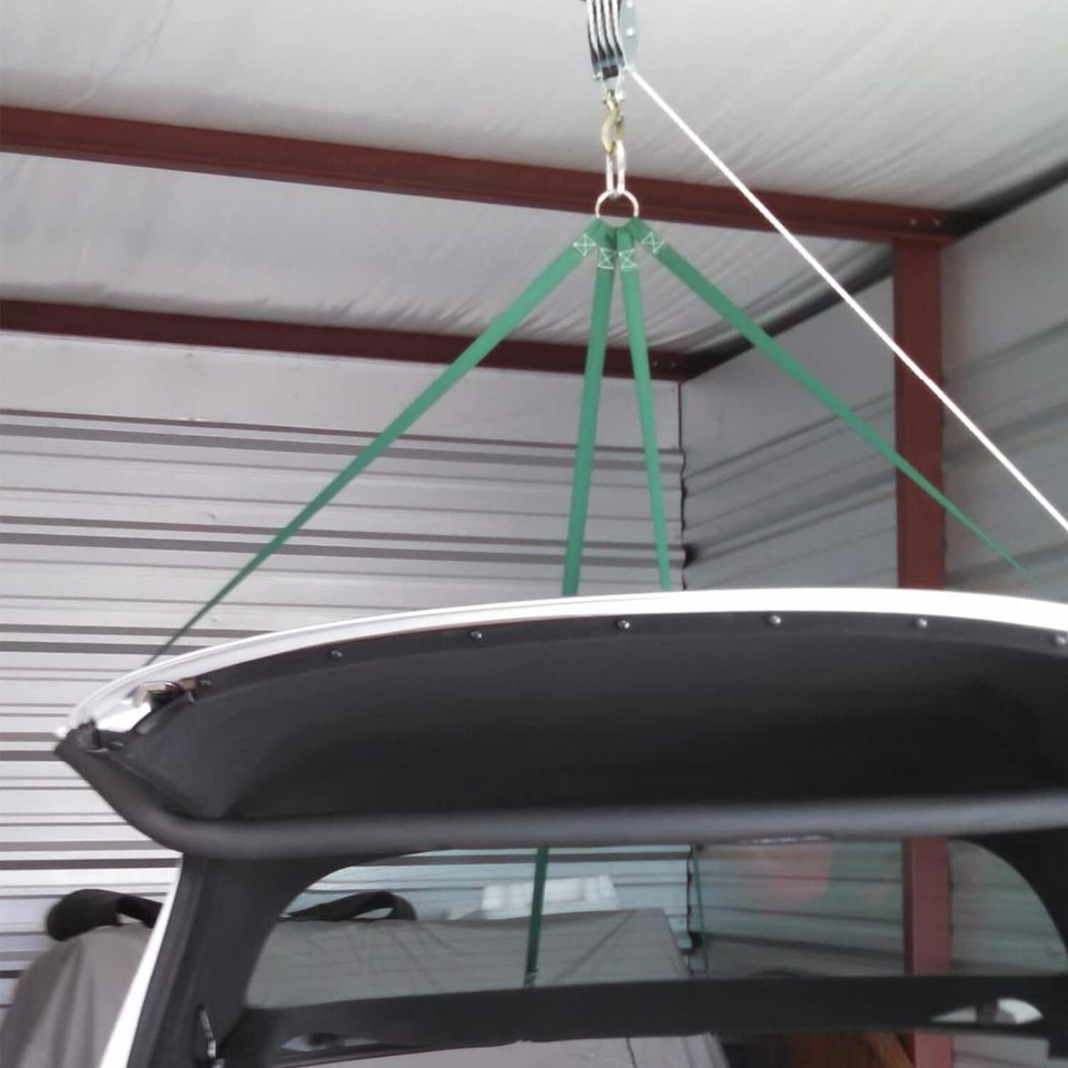 Heavy-Duty 2,000LB 50 Feet Reflective Rope Hoist Pulley 1 Ton Wheel ...