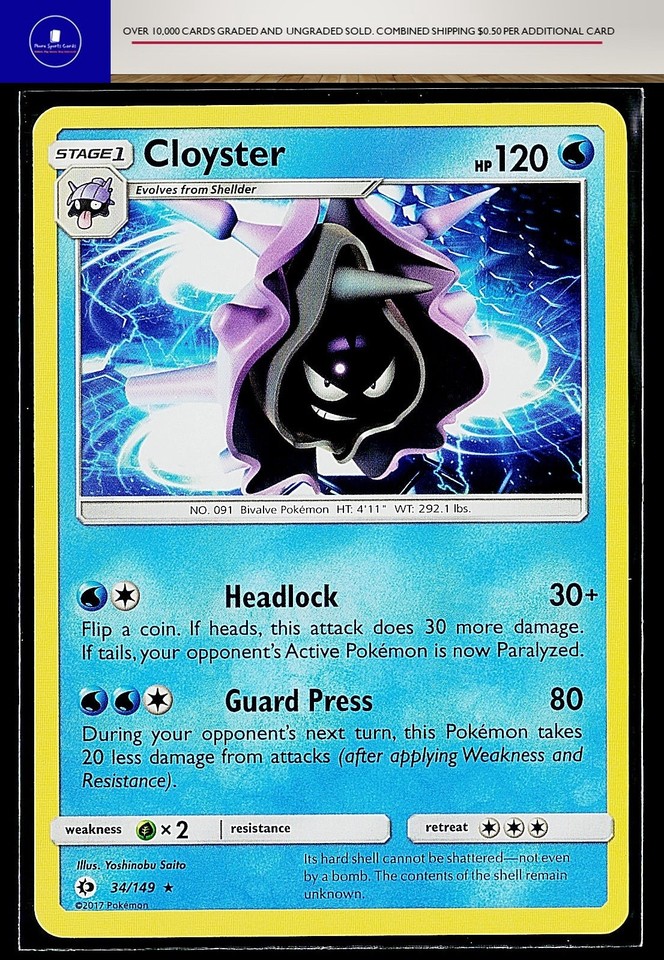 SM Base Set Cloyster #34/149 Rare | eBay