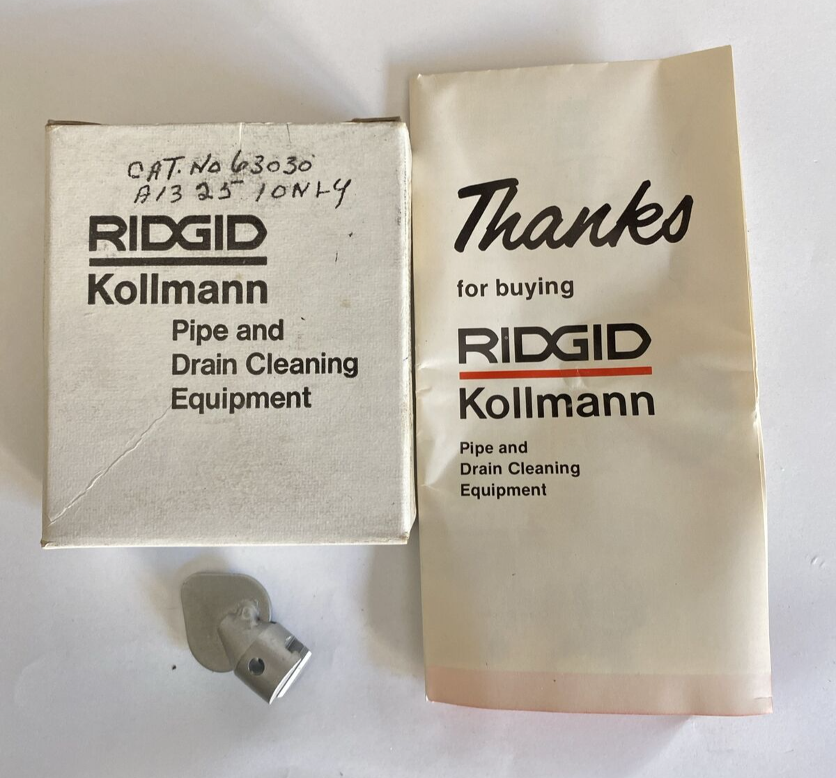 Ridgid #63030 Spade Cutter T-210 1" For Model K-3800 Drum Machines Made ...