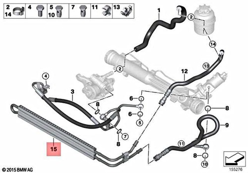 Genuine BMW X1 E82 E84 E88 E90 E91 E92 E93 135i Power Steering Loop ...