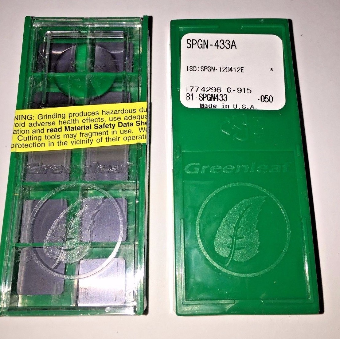 GREENLEAF CARBIDE INSERTS SPGN 433A GRADE G-915 QUANTITY 10 120412E B1 SPGN433 | eBay