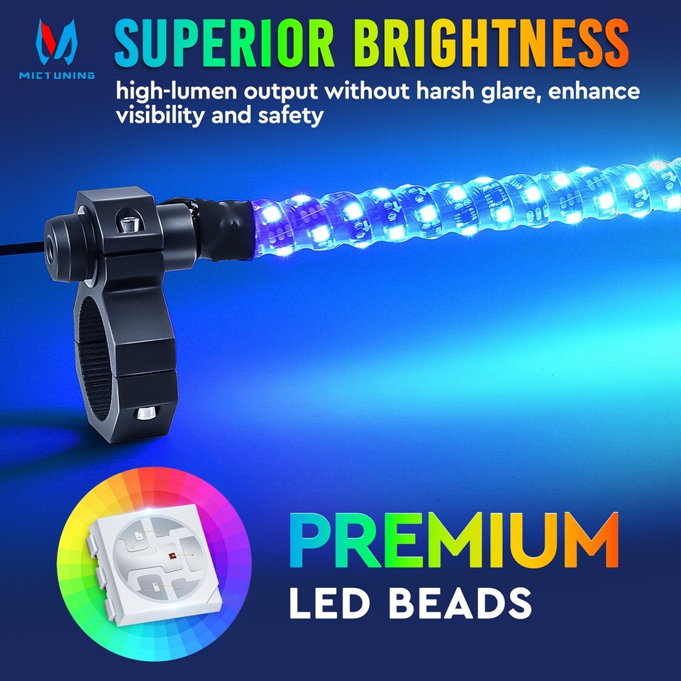 30 INCH LED Off-Road Light LED Light Bar RGB Chasing Halo RZR LED ...