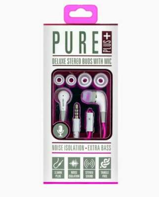 SENTRY PURE PLUS Deluxe Stereo Buds With Mic for iPhone Tablets HN226 ...