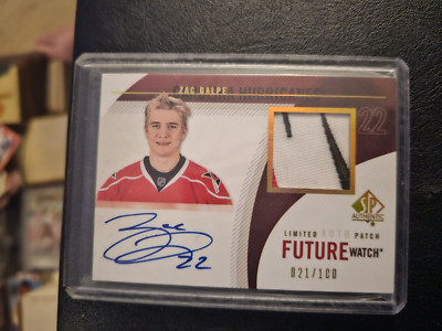 2010 11 SP Authentic Future Watch Patch Auto #21/100 Zac Dalpe Canes ...