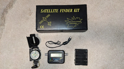 Satellite Finder Kit With Signal Meter, Compass and Battery Supply | eBay