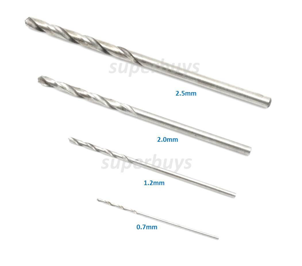 10Pc 0.9mm HSS Micro Mini Steel Twist Drill Bit Straight Shank Shaft ...
