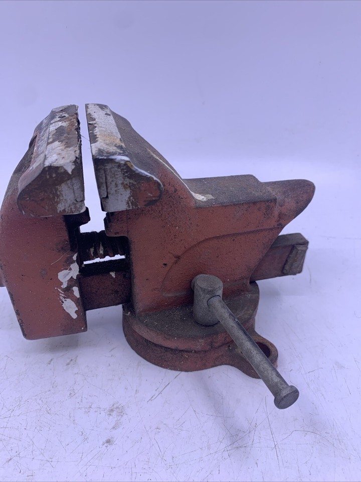 Vintage COLUMBIAN 3 1/2" No. 03-1/2 M2 - Swivel Base Bench Vise Red ...