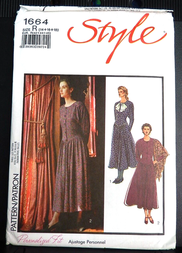 Style 1664 misses' dress pattern size 14-16-18 uncut | eBay