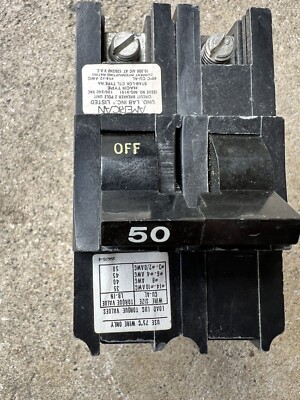 Federal Pacific Stab-Lok NA250 Thick Brown 50-Amp 2-Pole Circuit Breaker 50A 2P | eBay