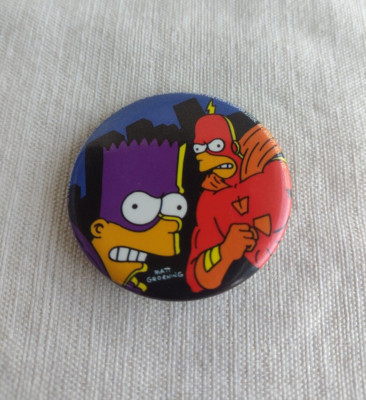Vintage 1993 Simpsons Bart & Homer Button | eBay