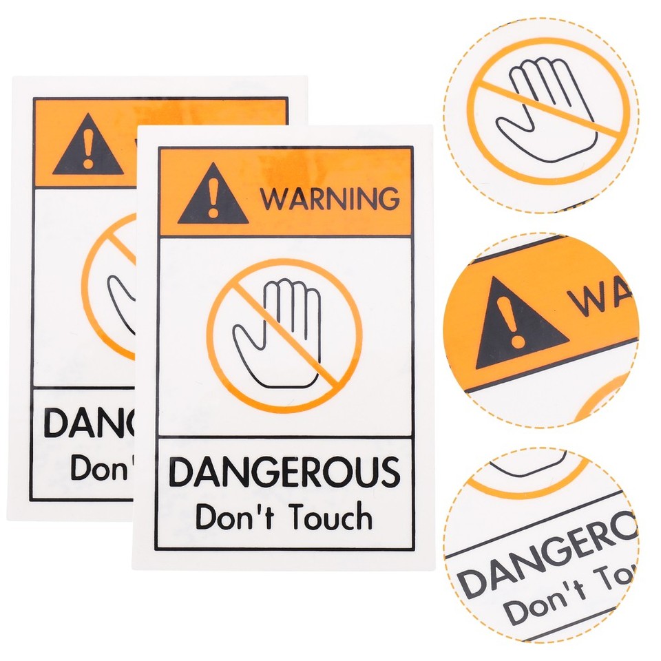 2 Pcs Please Dont Touch Sign Stickers Keep off No Touching | eBay