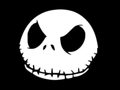 JACK SKELLINGTON Sinister Nightmare Smile Vinyl Decal Car Sticker ...