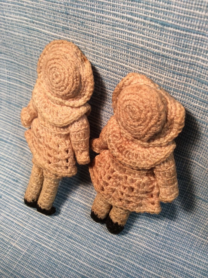 PAIR ANTIQUE AMISH CLOTH RAG DOLLS-FACELESS DOLL- | eBay