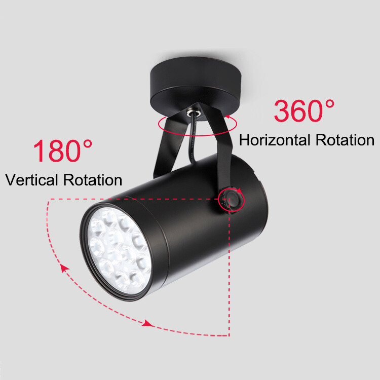 Indoor LED Ceiling Light Fixture Angle Adjustable Lamp Surface Mounted ...