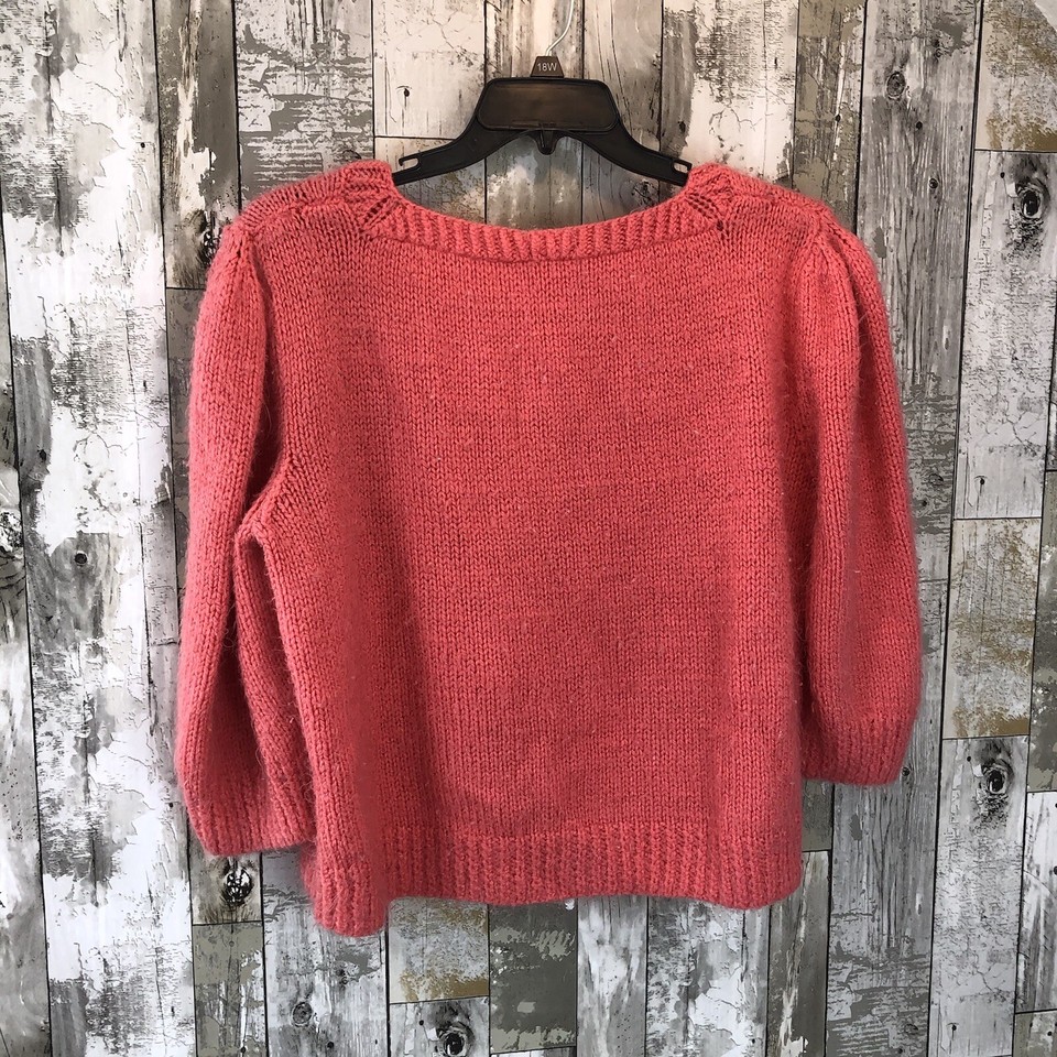 womens sweater hand knitted medium Salmon | eBay