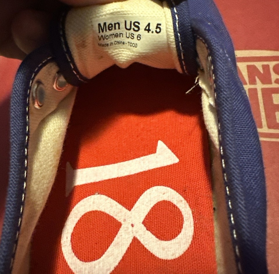 Vans X Pabst Blue Ribbon PBR Beer Limited Red White Blue Shoes W Sz 6 M ...