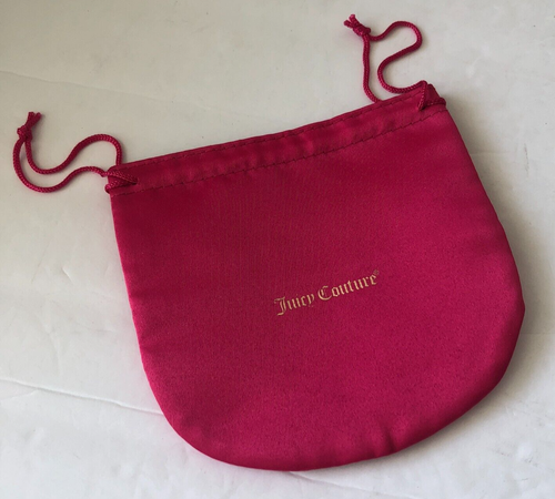 Juicy Couture Pink Sateen Small Dust Bag 5" x 5 1/4" Travel Drawstring ...