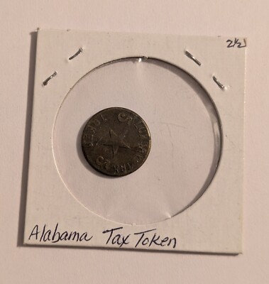 Alabama State Luxury Tax Commission Token - 5 Cent Token - Rare ...