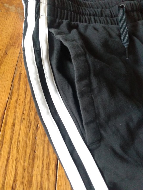 Adidas Essentials Women's 3-Stripes Single Jersey Jogger Pants Black Sz ...