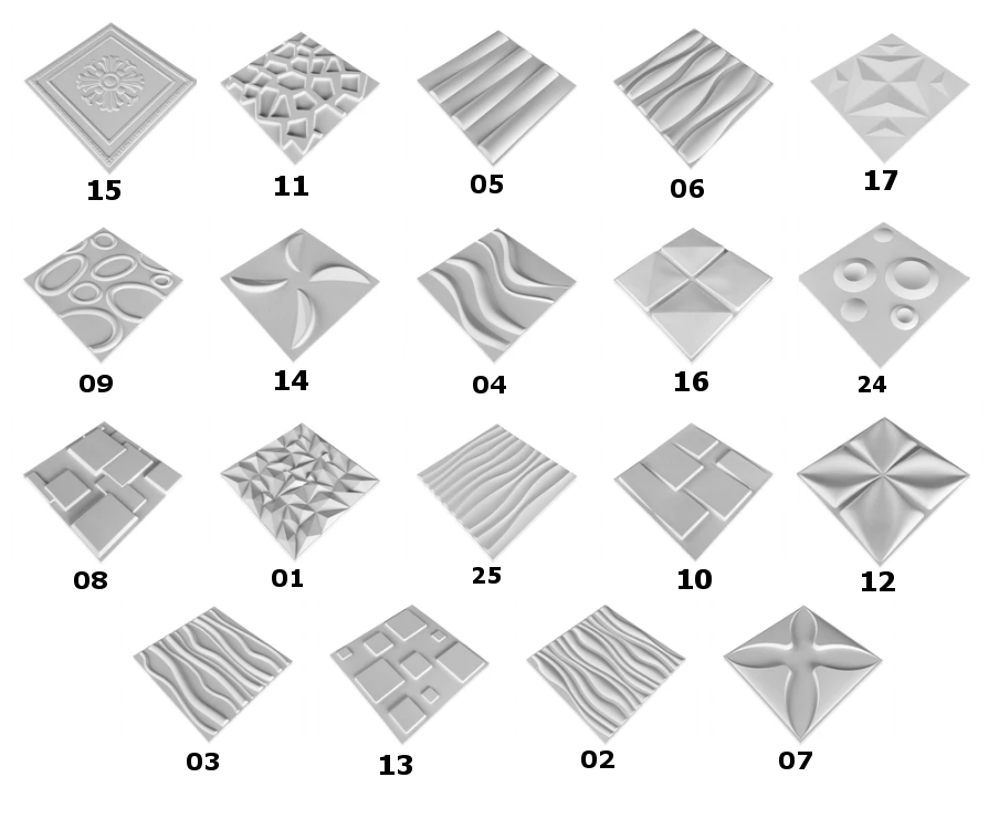 3D Wall Ceiling Tiles Cladding Wallpaper Waterproof Wall panel ...