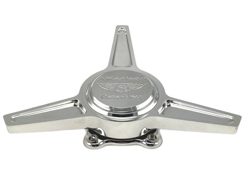 8" American Racing Polished Aluminum Tri Bar Wheel Spinner Center Hub ...