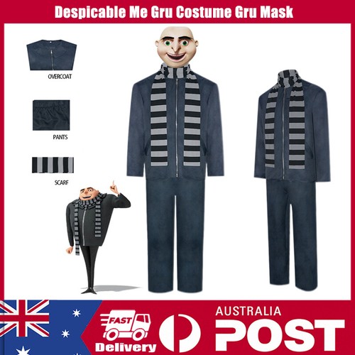New Despicable Me Gru Costume Gru Mask Adult Halloween Cosplay Book ...