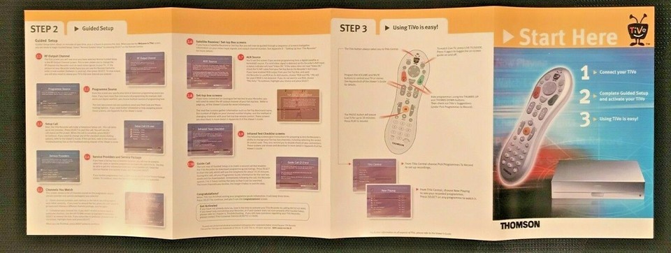 Thomson Tivo Start Here Vintage Booklet | eBay
