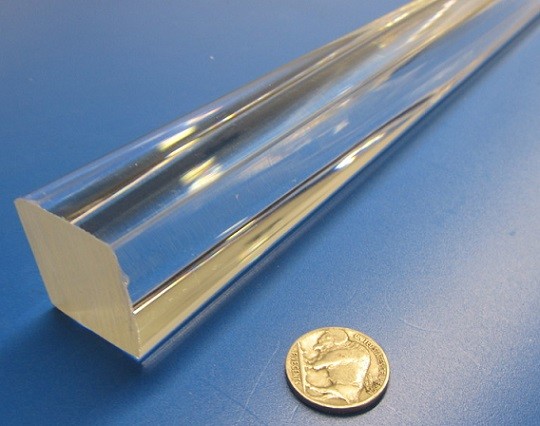 Acrylic Square Extruded Rods Bar, Clear 1.25" (1 1/4") x 6' Lengths, 1 ...