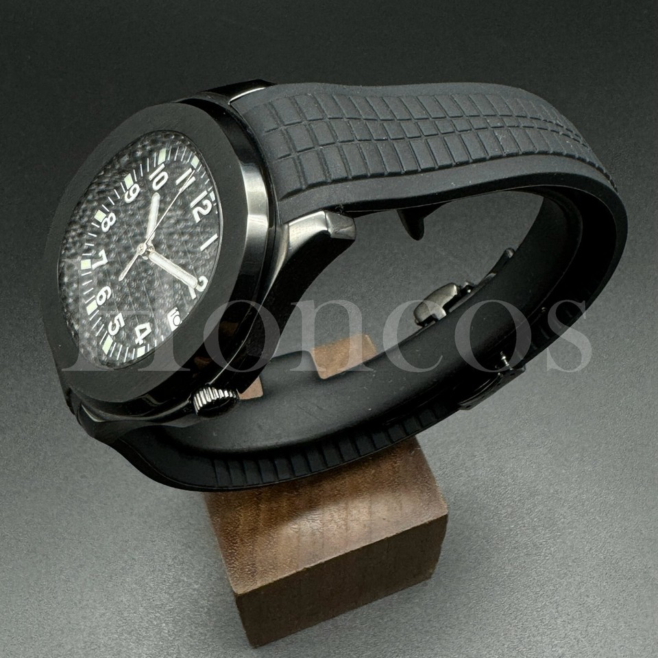 Custom Made PP Style Watch NH35 Automatic Movement Aquanaut BLK Dial ...