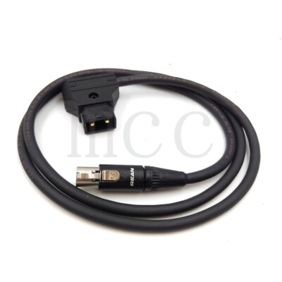 D-tap to Mini 4pin XLR 12v TVlogic Monitor ARRI RED Camera Power 80cm ...