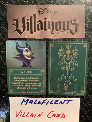Disney Villainous Maleficent MALICE Villain CARD Condition Card 2018 | eBay