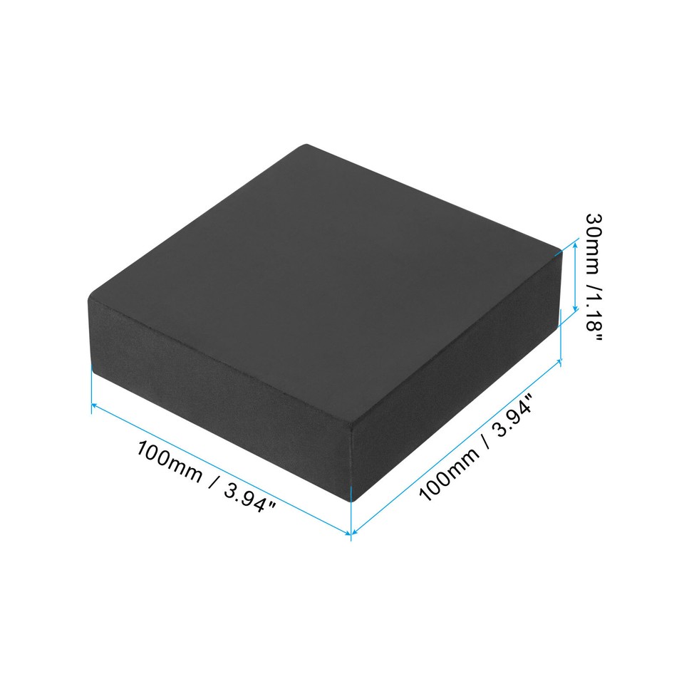 2pcs 4x4x1.2" Rubber Bench Block Square Metal Stamping Hammering Base, Black | eBay