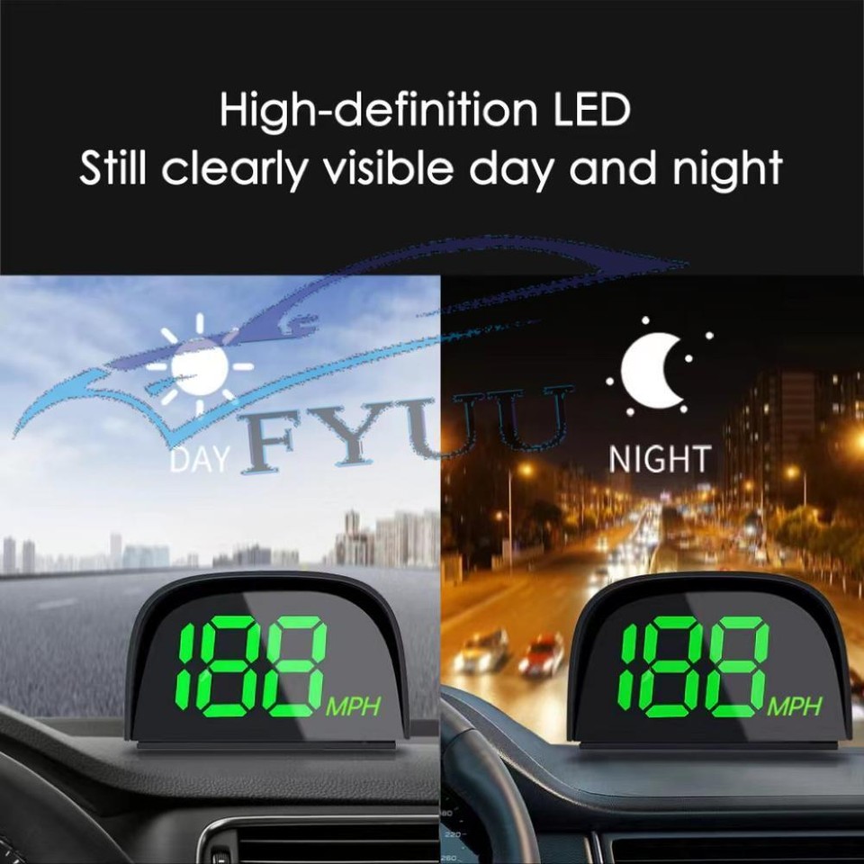 HUD GPS Head Up Display Speedometer Odometer Car Digital Speed MPH ...