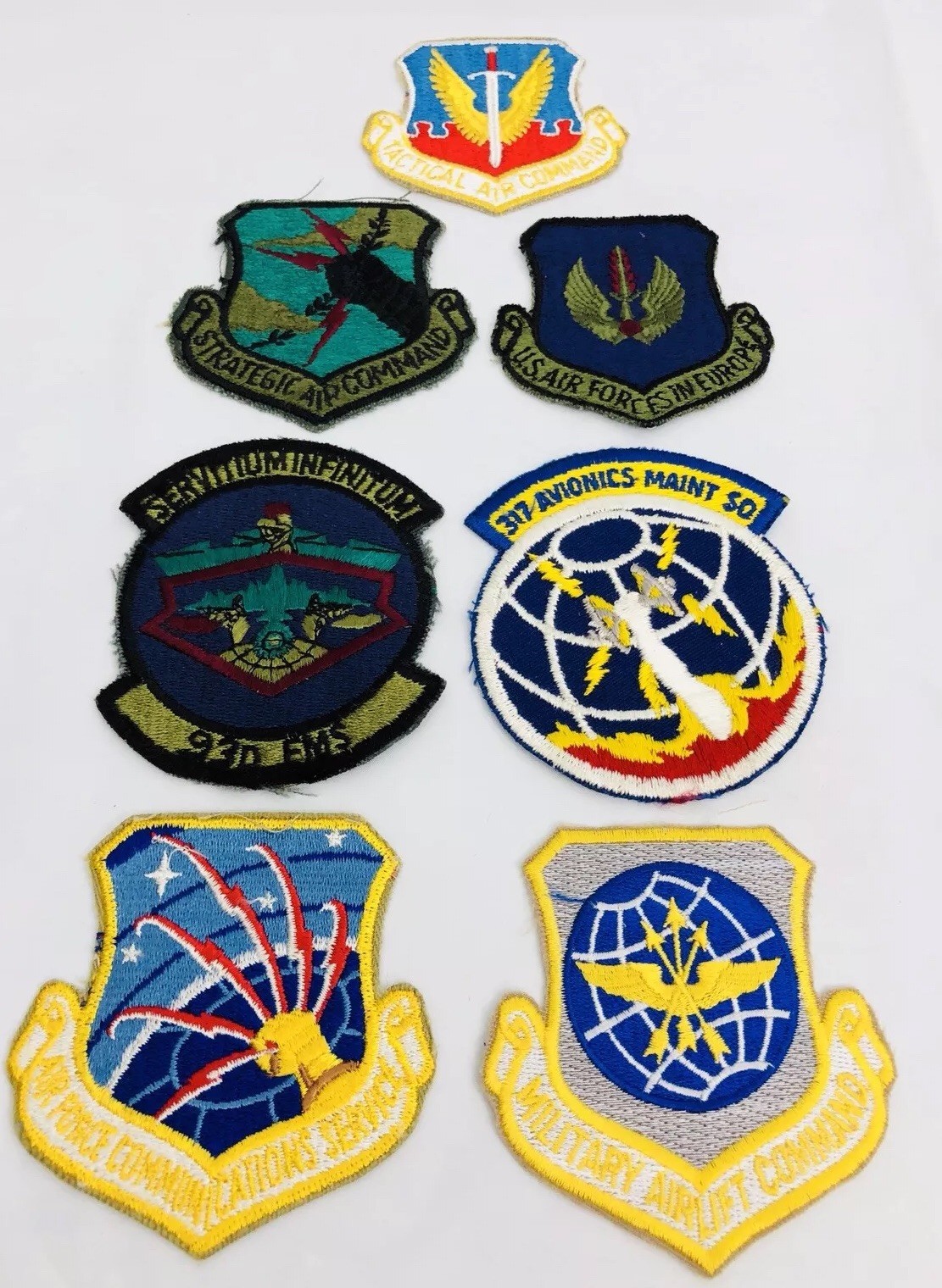 7 Vintage Air Force Cut Edge Patches | eBay
