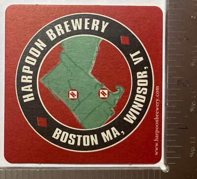 HARPOON BOSTON MASS. INDIA IPA 3.5 INCH ROUND beer coaster VINTAGE RARE ...