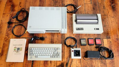 Vintage IBM PC Jr Bundle w/ Keyboard, Joystick, Printer, Cartridges | eBay
