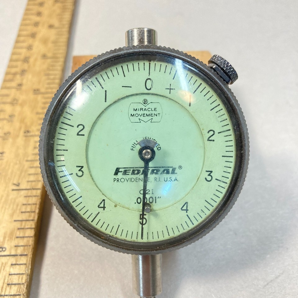 Federal Dial Test Indicator .0001" Full Jeweled Lug Back #C2I USA | eBay
