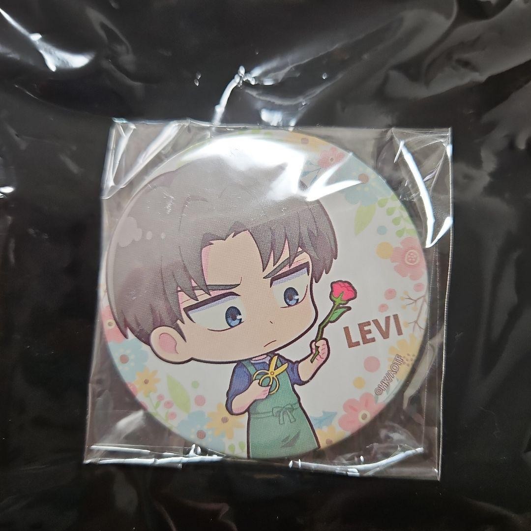 Attack on Titan Levi Can Badge Flower Shop Ver. Used, Collectible ...
